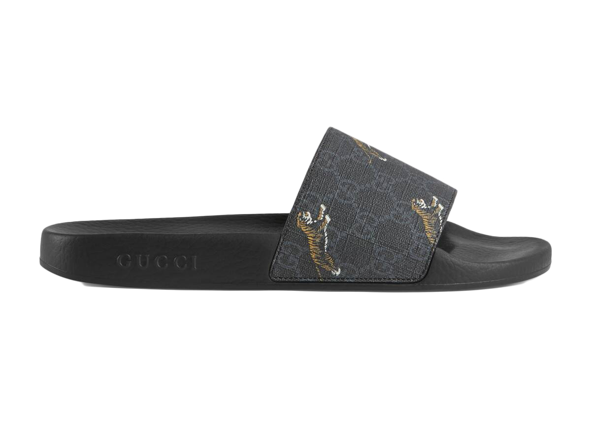 Gucci Slide GG Supreme Tigers Black (_407345 G0K00 1084)