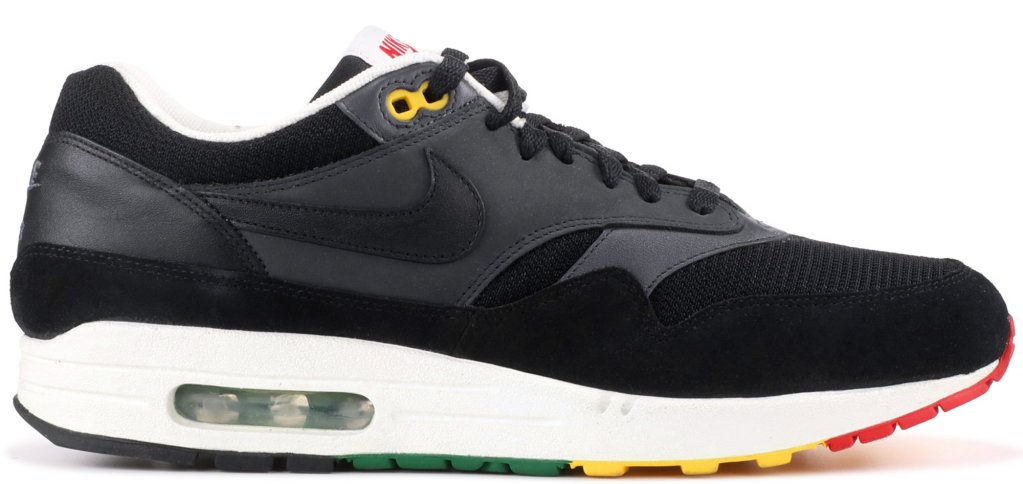 Nike Air Max 1 Rasta Black/Black-Anthracite-Pine Green (307133-003)
