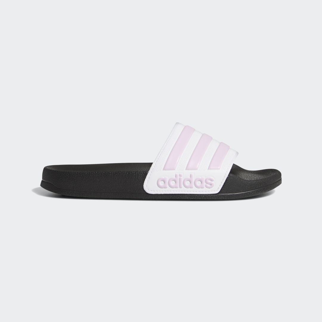 Adidas Adilette Shower Slides Cream White / Clear Lilac / Cloud White ...