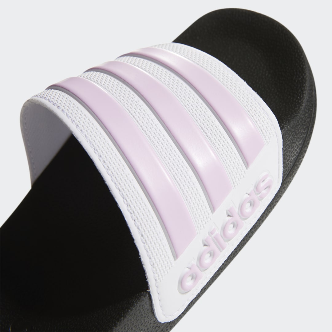 Adidas Adilette Shower Slides Cream White / Clear Lilac / Cloud White ...