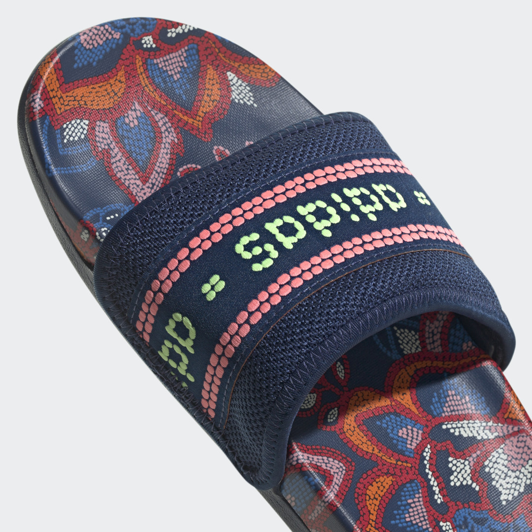 Adidas Adilette Comfort Slides Mystery Blue / Hi-Res Yellow / Mystery ... Adidas Adilette Comfort Slides Mystery Blue / Hi-Res Yellow / Mystery ...