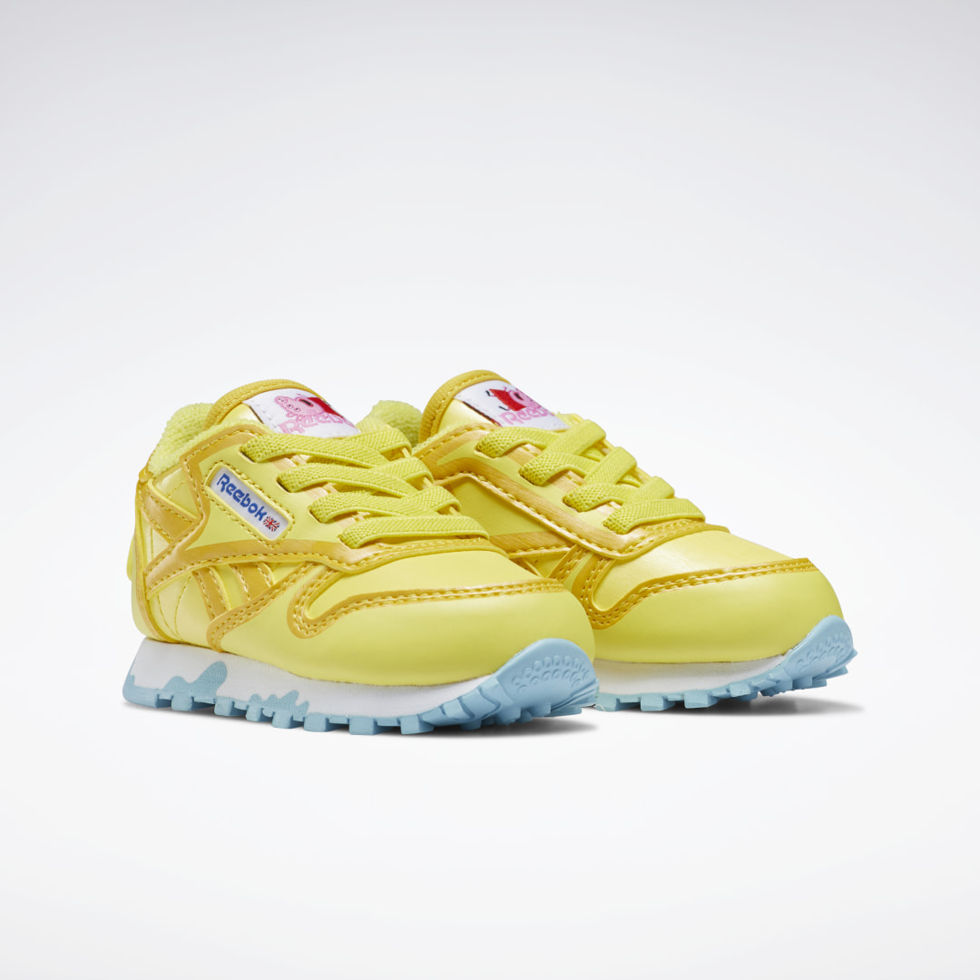 Reebok Peppa Pig Classic Leather Shoes Power Yellow / Forage Green ...