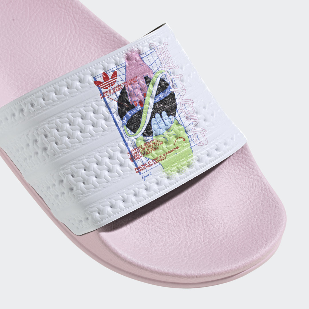 Adidas Adilette Slides Clear Pink / Cloud White / Cloud White (HR0092)