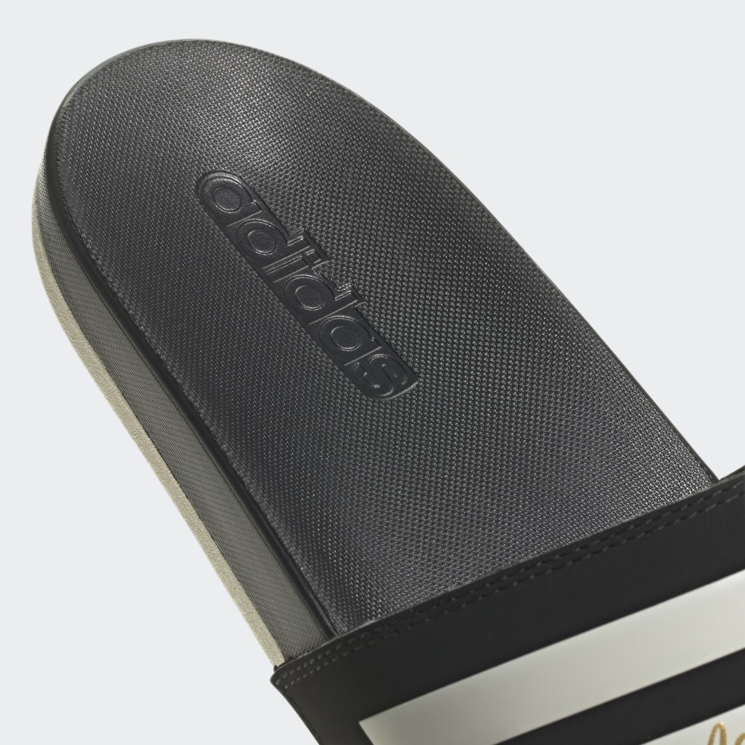 Adidas Adilette Comfort Slides Core Black / Wonder White / Gold ...
