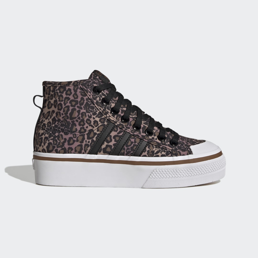 Adidas Nizza Platform Mid Core Black / Cloud White / Wild Brown (GY9531)