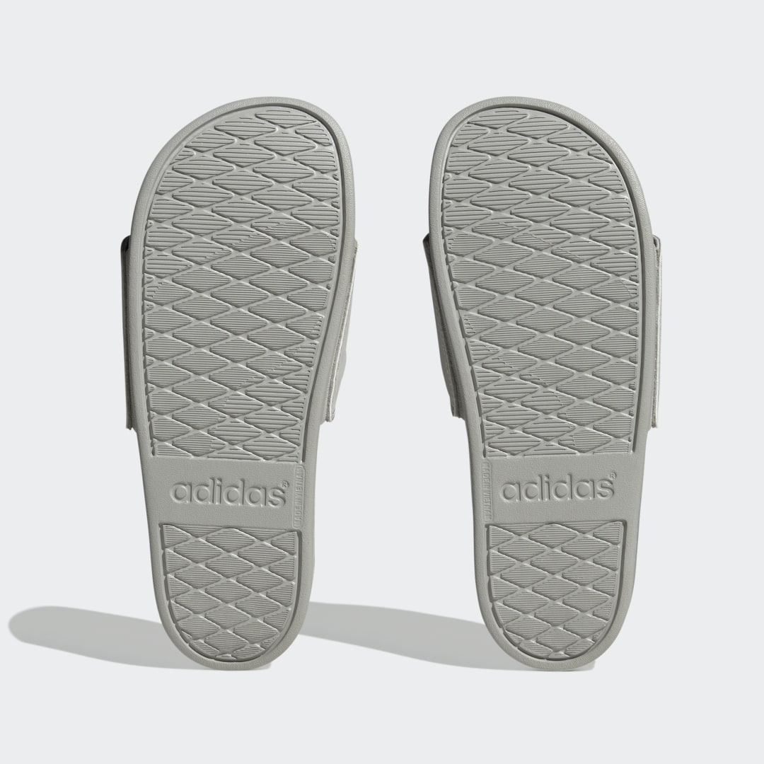 Adidas Adilette Comfort Slides Grey Two / Silver Metallic / Grey Two ...