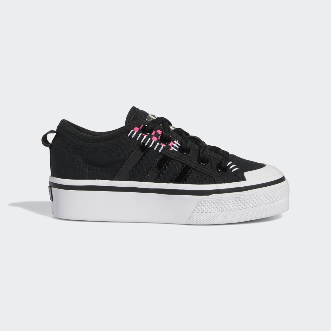 Adidas Nizza Platform Core Black / Cloud White / Solar Pink (GX8365)