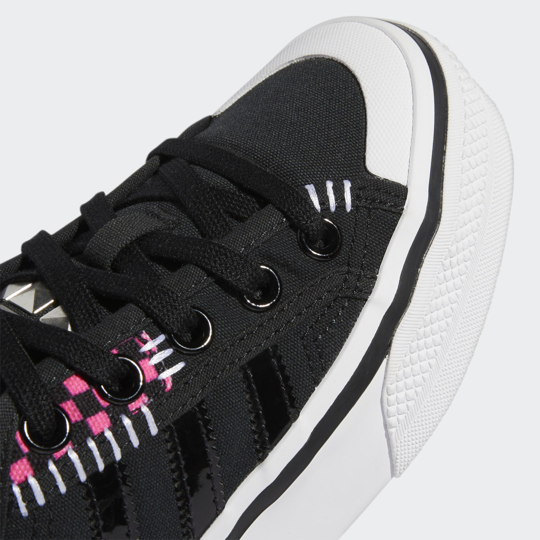 Adidas Nizza Platform Core Black / Cloud White / Solar Pink (GX8365)